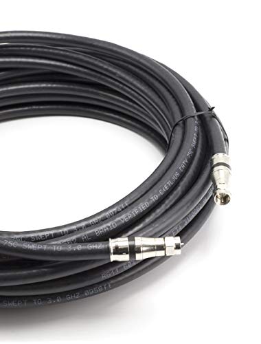 THE CIMPLE CO 3 Feet - RG-11 Coaxial Cable F Type Cable High Definition with RG11 Coax Compression Connectors - (Black)