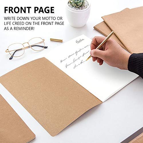 30 Pack Kraft Notebooks, A5 Feela 60 Lined Pages Notebooks and Journals for Women Girls Students Making Plans Writing Memos Office School Supplies, 8.3 X 5.5 in