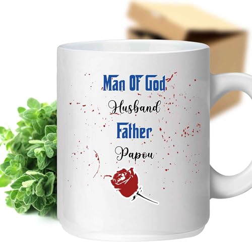 Christian Gift for Husband and Father - Prayers - Navy Multicolor Unisex Sweat - 11 Oz White Ceramic Coffee Mug