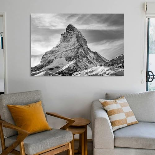 Matterhorn Canvas Wall Art Decor Paintings Pictures for Bedroom Wall Decor Above Bed Living Room Wall Decoration Bathroom Office Artwork