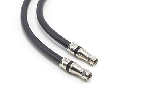 THE CIMPLE CO 3 Feet - RG-11 Coaxial Cable F Type Cable High Definition with RG11 Coax Compression Connectors - (Black)