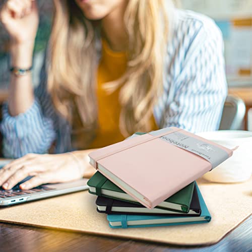 TurelinnG Hardback A5 Classic Notebook 196 Pages (Pink) A5 Journal Notebook ,Lined Hardback Notebook with Pen Holder ,192 Pages ,5.7 inches * 8.4 inches - for Women and Men