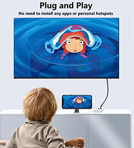 Wahbite Lightning to HDMI Digital AV Adapter, 1080P Video AV Audio Converter Cable, HDMI Sync Screen Connector Compatible with iPhone 13 12 11 XR XS Max X 8 7 6 Plus to HD TV Projector Monitor