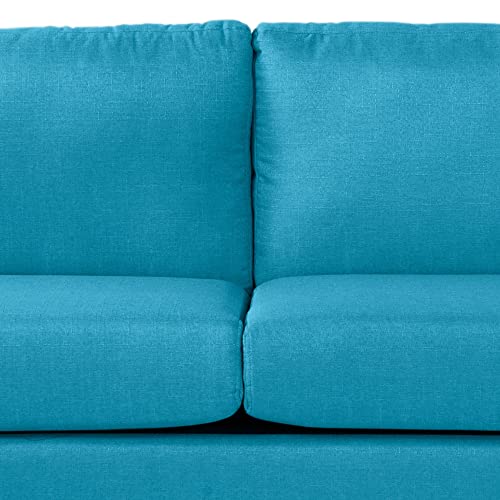 Casa Andrea Milano Modern Large Linen Fabric U-Shape Sectional Sofa, Double Extra Wide Chaise Lounge Couch