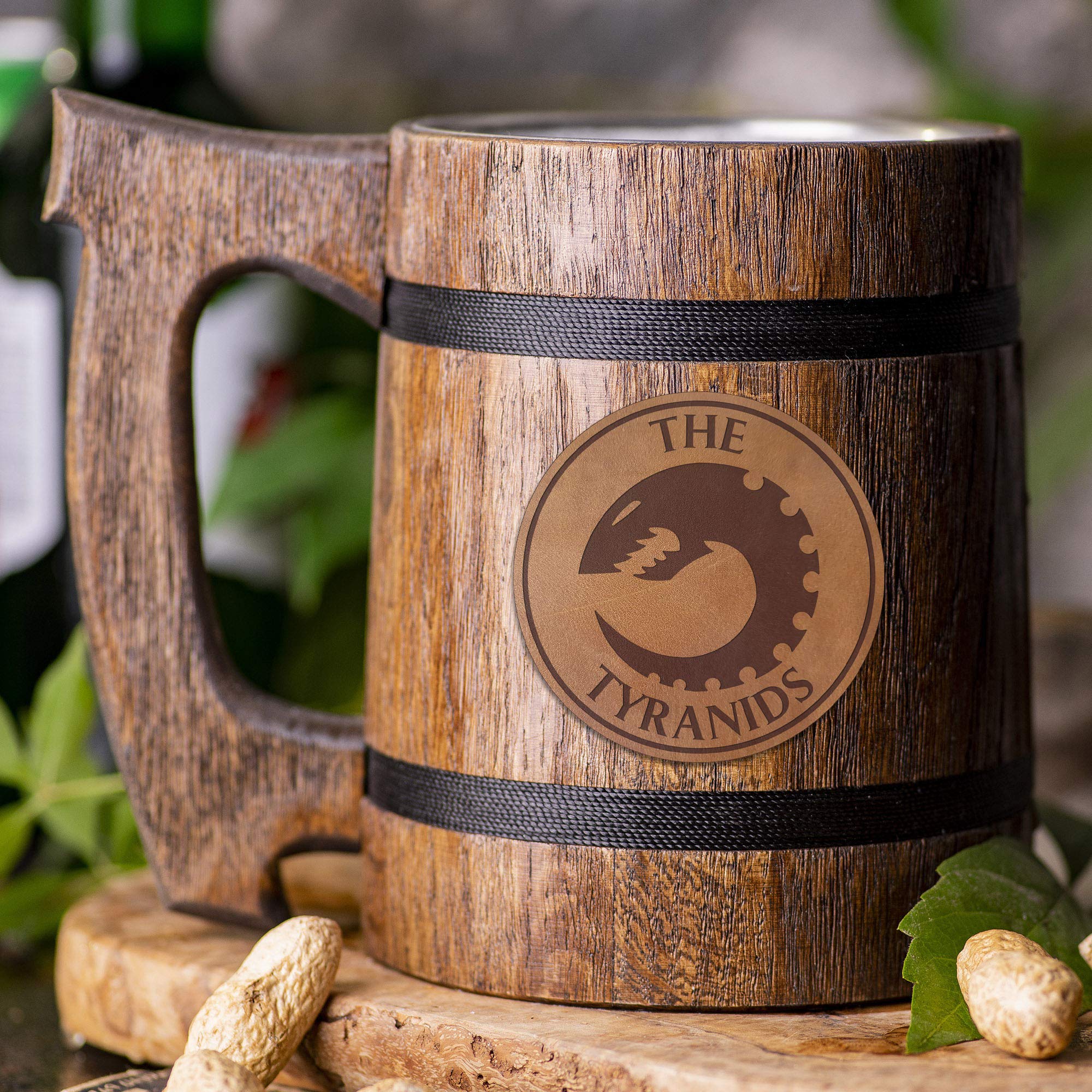 Tyranids Beer Stein, Personalized 40K Mug, Game Lover Gift, Personalized Wooden Tankard