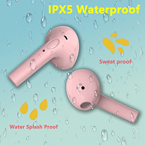 Wireless Ear Buds Bluetooth Headphones with Wireless Charging Case and LED Power Display Touch Control 30 Hrs Playtime Earphones HI-FI Stereo Earbuds with Built-in Mic for iPhone Android Samsung