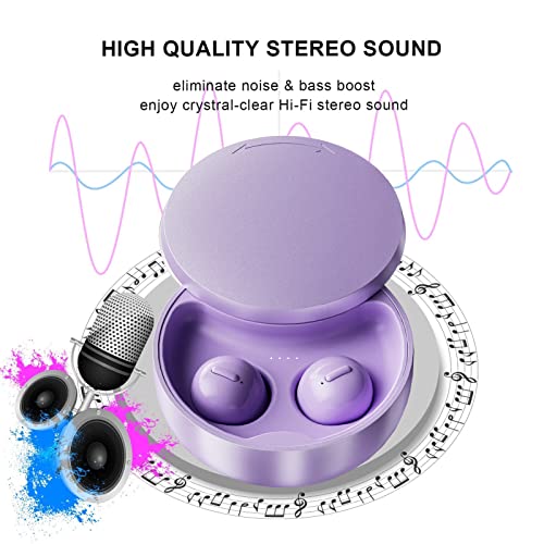 Loluka Small Invisible Earbuds Invisible Earbuds Mini Wireless Bluetooth Earpiece Phone Discreet Earbuds for Work Headphones Single Earbud Sport Earpiece with Mic