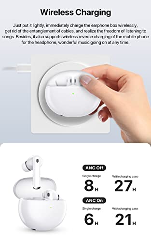 UMIDIGI Wireless Earbuds, AbleBuds Free Earphone Bluetooth Headphones Touch Control Bluetooth 5.2 in-Ear 3 Microphones Call Noise Canceling IP55 Waterproof Bluetooth Earbuds
