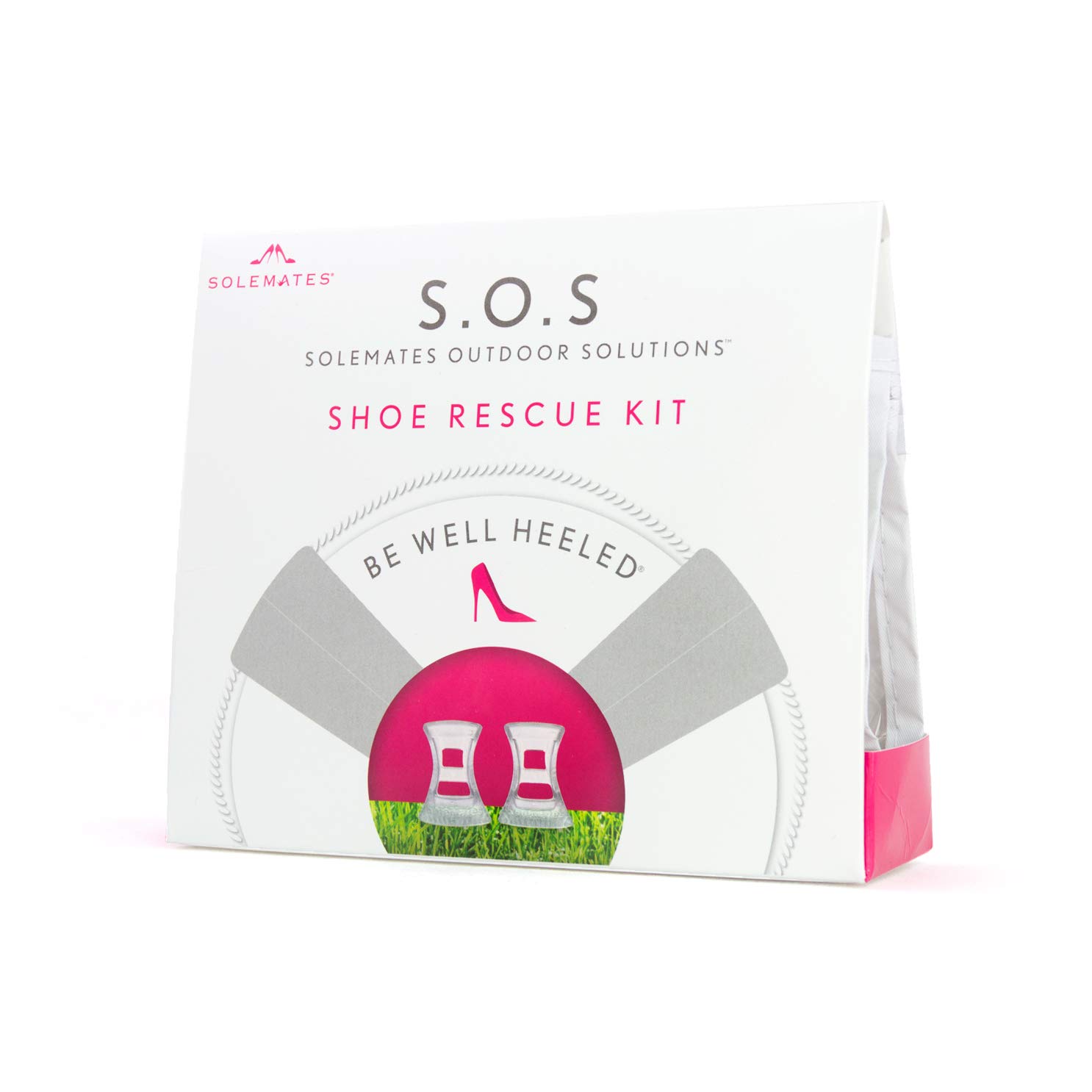 Solemates SOS Shoe Rescue Kit - 1 Pair Of Classic Clear High Protecors, And A Variety of Accessories - Perfect For Outdoor Weddings Or Events, Protecting Heels from Grass, Gravel, and Cracks