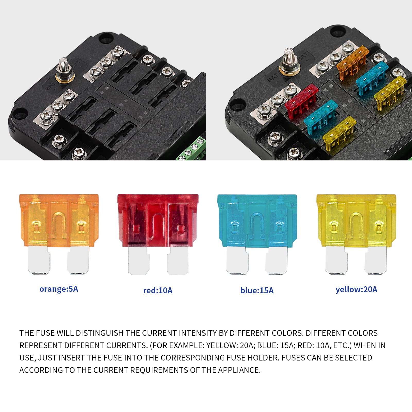 12V Fuse Block Fuse and Relay Box Kit With ACC Interface for Automotive Car Truck Marine Boat
