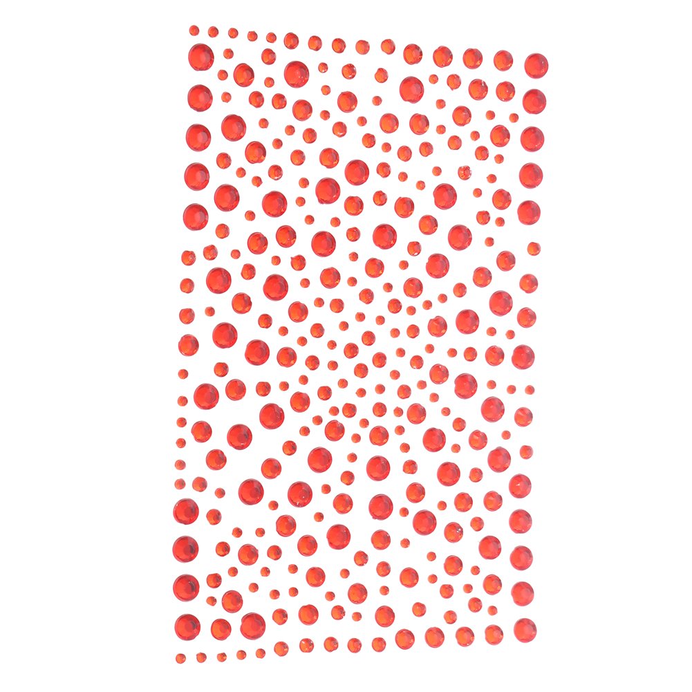 Decora 325 Red Diamante Stick on Rhinestone Stickers Gems Cards and Self Adhesive Craft Bling