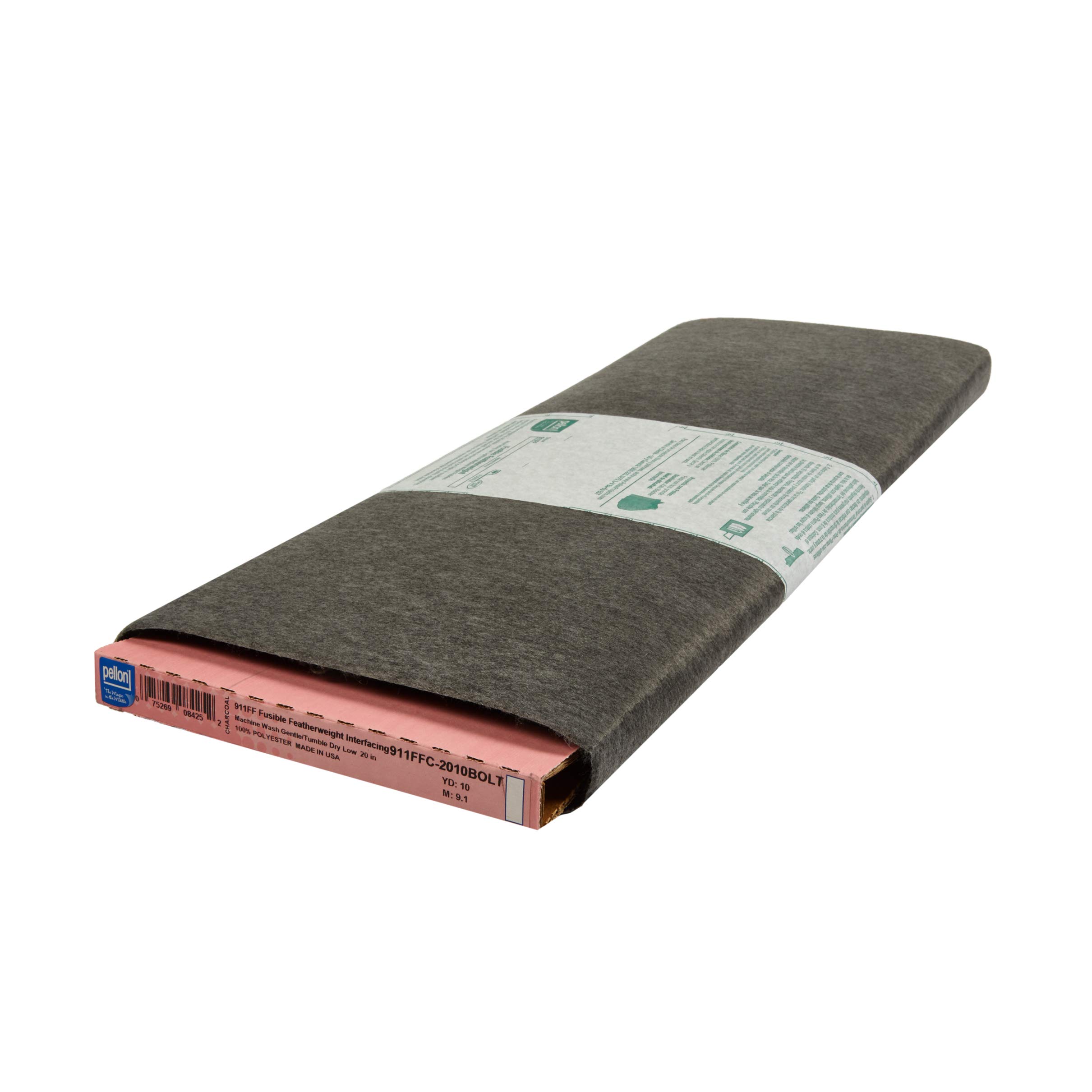 Pellon 911FF Fusible Featherweight Interfacing 20in x 10 Yard Bolt Charcoal