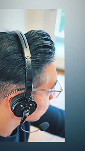 BUNDLE 1 Bluetooth Stereo Headset wireless Headphones with Mic WITH 1 BLUETOOTH TRANSMITTER DONGLE. Great for Home Office & Business, PC, Call Centers, Skype Calls, Foldable On Ear Design