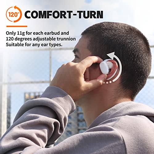 FREEDOTS. Open-Ear Earbuds, Wireless Ear Bluetooth Sport Headphones, Sweat Resistant Lightweight Open Earbud Headphones for Workouts and Running, Compatible with Apple & Android