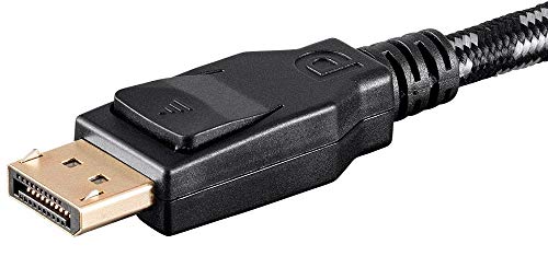 Monoprice Braided DisplayPort 1.4 Cable - 10 Feet - Gray, 8K Capable for Graphic Design, TV Walls and PC Gaming