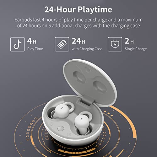Sleep Earbuds Wireless Bluetooth Mini Earbuds for Sleeping,Work,Sports,Noise Blocking Lightweight,Comfortable Sleeping Headphones for Side Sleeper