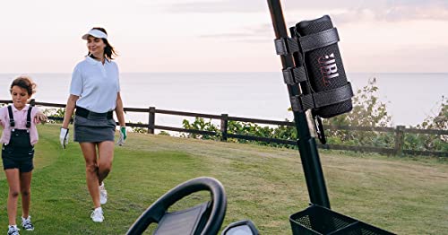 co2CREA Portable Speaker Mount for Most Bluetooth Wireless Speakers, Outdoor Speaker Adjustable Strap Attachment Accessory Holder Bar Rail for Golf Cart Railing Bike Boat
