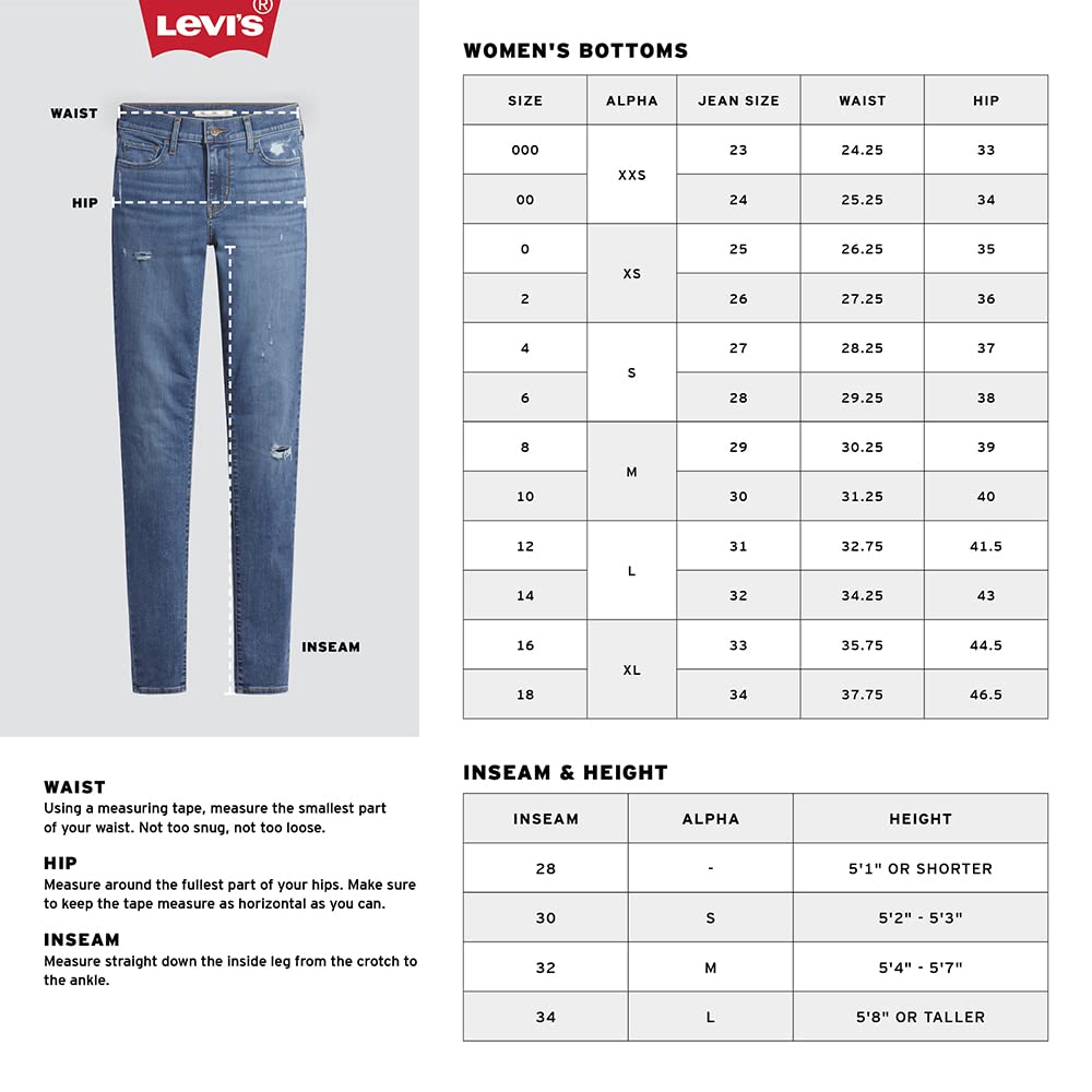Levi's Women's Snap Ribcage Straight Ankle Jeans, (New) Dark Indigo Worn in, 31