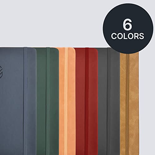 The Scribes | Hardcover Notebook Journal for Writing with Elastic Closure and Bookmark Ribbon | Made with PU Leather | Soft & Sturdy Cover | 100 GSM Recycled Paper | 6ββ x 9ββ Thick Paper Dotted Journal for Men Women Work | 160 Pages | (Blue, Dotted)
