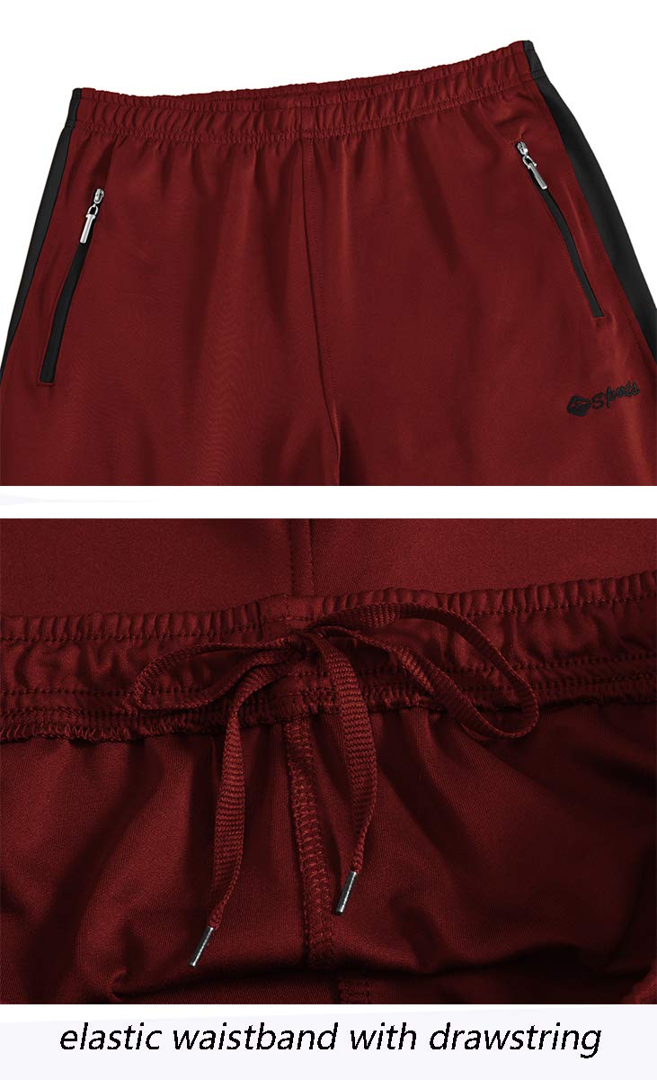 YSENTO Men's Tracksuits Sweat Track Suits Set 2 Piece Jogging Suits Warm Up Sweatsuits Outfits Red L