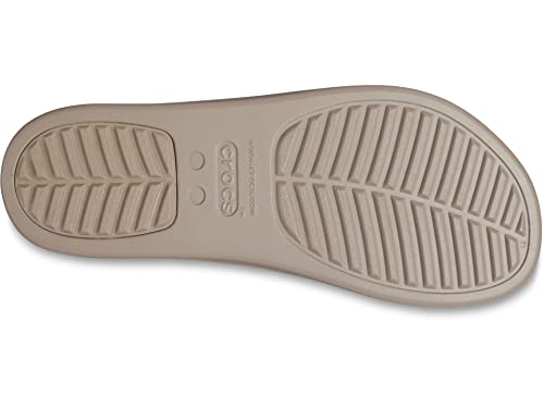 Crocs Women's Brooklyn Platform Flip Flops, Cork/Mushroom, Numeric_11