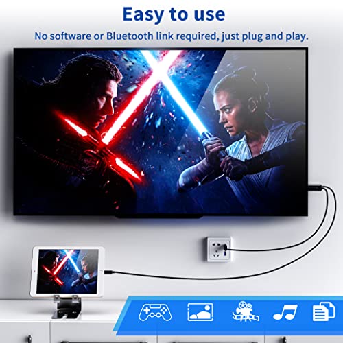 DRYMOKINI Lighting to HDMI Cable, i-Phone to TV Mirroring Cable 1080P, Digital AV Adapter Cable, Compatible with Phone 13/12/11XR/X/8/7/6, Pad Air/Mini/Pro/i-Pod Touch to TV/Projector