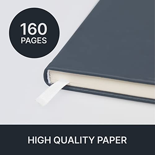 The Scribes | Hardcover Notebook Journal for Writing with Elastic Closure and Bookmark Ribbon | Made with PU Leather | Soft & Sturdy Cover | 100 GSM Recycled Paper | 6ββ x 9ββ Thick Paper Dotted Journal for Men Women Work | 160 Pages | (Blue, Dotted)