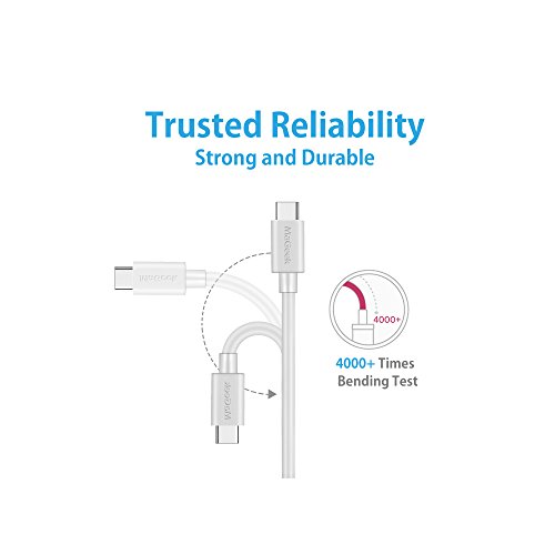 MaGeek USB C Cable 10 ft, [10 feet] Super Long Type C Charger Premium USB Cable, USB A to Type C Charging Cable Fast Charge for Samsung Galaxy S20 S10 / Note 8, LG V20 and Other USB C Charger (White)