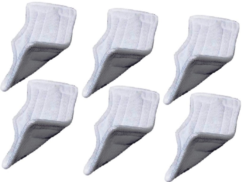 6 PCS Microfiber Replacement Pads for Shark Steam Mop - White