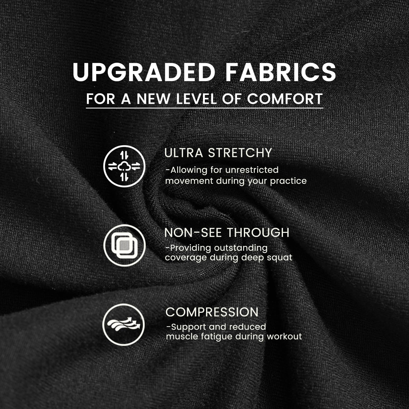 GAYHAY Leggings with Pockets for Women - 19" / 25" Yoga Pants High Waist Tummy Control Compression for Workout Black