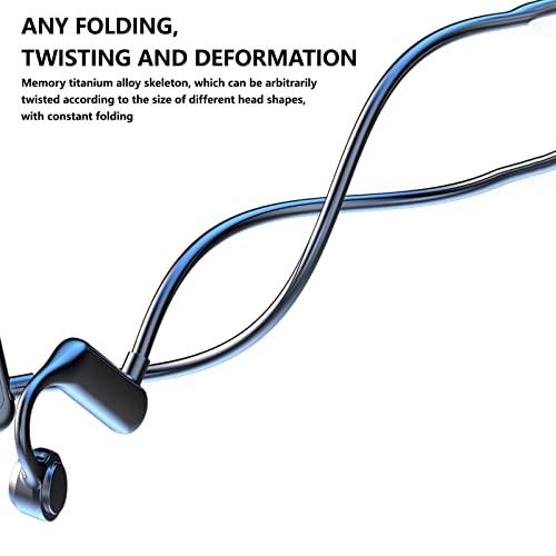Gspmoly Wireless Bluetooth Headset Bone-Conduction Headphones Bluetooth 5.3 Wireless Earbuds Sport, Fashion Wireless Earphones Earbuds Headset for Workouts & Running