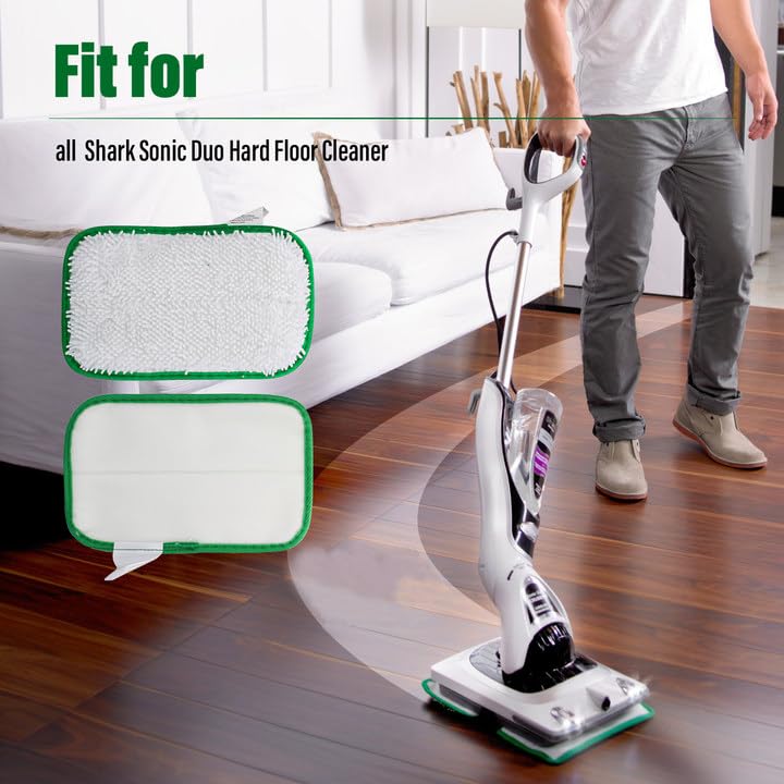 Sonic Duo Pads Compatible with Shark, Fit for Shark Sonic Duo Hard Floor Cleaner Refill - 2 Pack