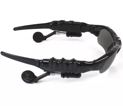 eBhag868 Smart Sport Sunglasses with UV Protection and Wireless Bluetooth for Handsfree Headphone (Black)