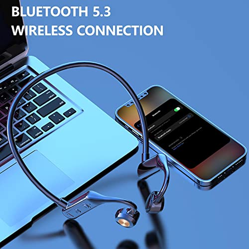 Gspmoly Wireless Bluetooth Headset Bone-Conduction Headphones Bluetooth 5.3 Wireless Earbuds Sport, Fashion Wireless Earphones Earbuds Headset for Workouts & Running