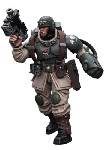 HiPlay JoyToy Warhammer 40K Collectible Figure: Astra Militarum Cadian Command Squad Veteran Sergeant with Power Fist 1:18 Scale Action Figures JT7936 (Veteran Sergeant with Power Fist)