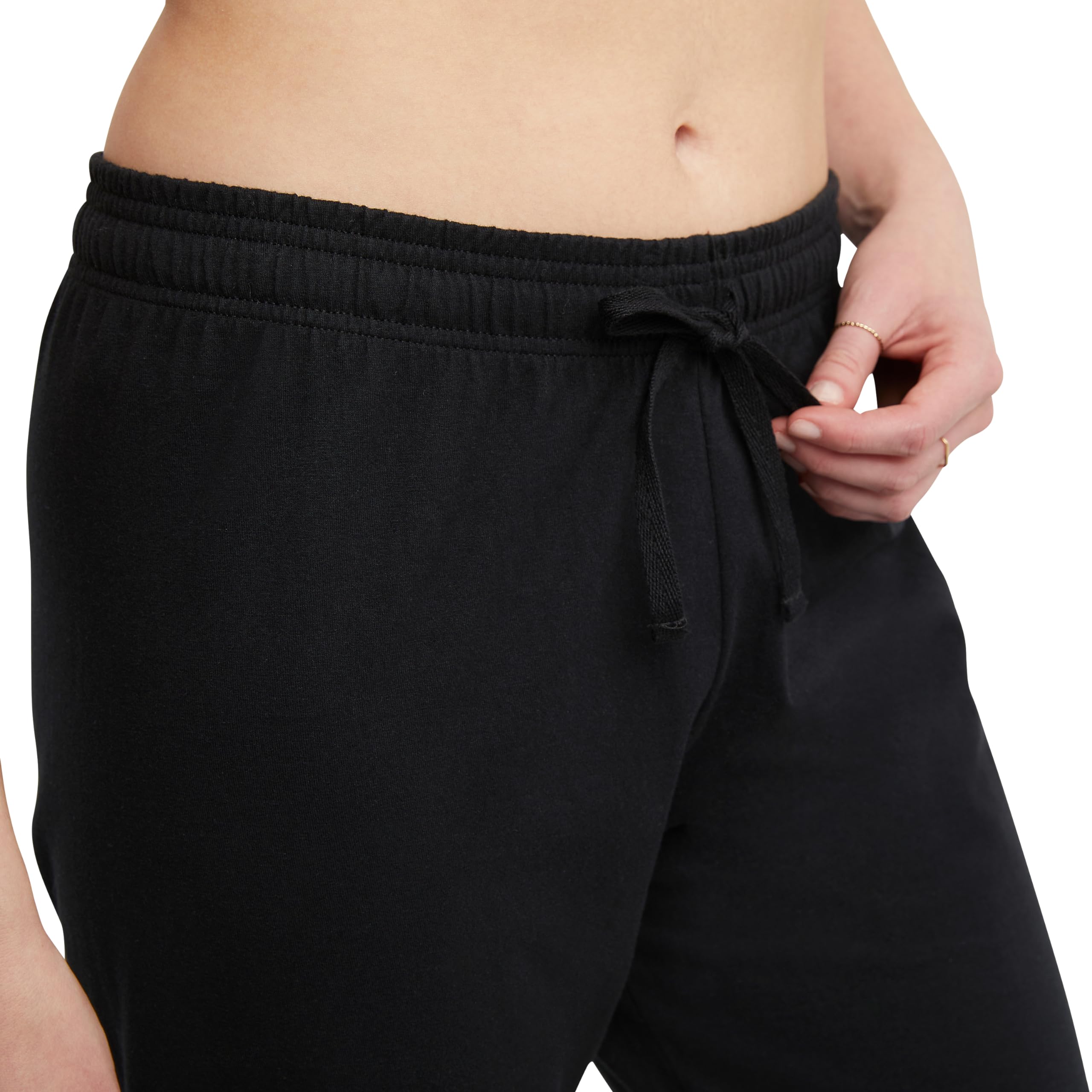 Champion, Lightweight Lounge Cropped Pants, Jersey Knit Capri for Women, 18", Black, XX-Large