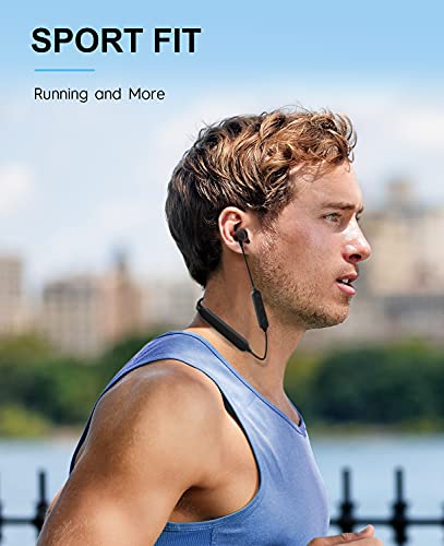 Tecno Wireless Bluetooth Headphones with Microphone, 38H Playtime Neckband Wireless Headphones, (B1-Black+Bule+Pink)