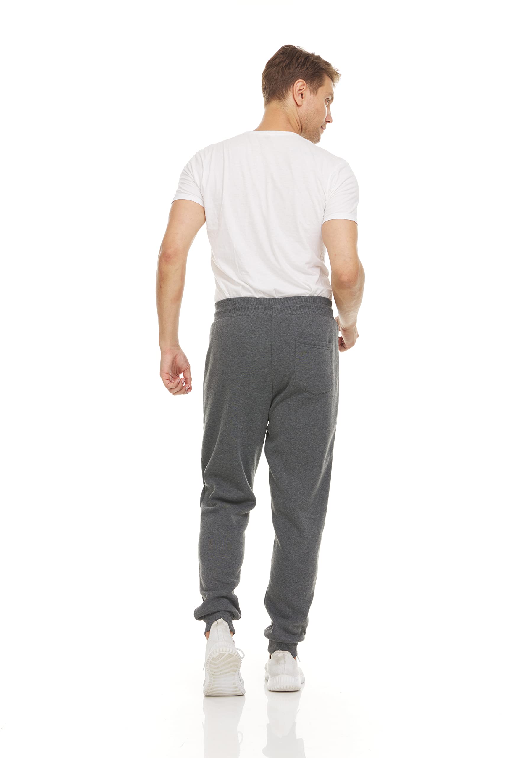 PURE CHAMP Mens 3 Pack Fleece Active Athletic Workout Jogger Sweatpants for Men with Zipper Pocket and Drawstring Size S-3XL (Large, Set 2)