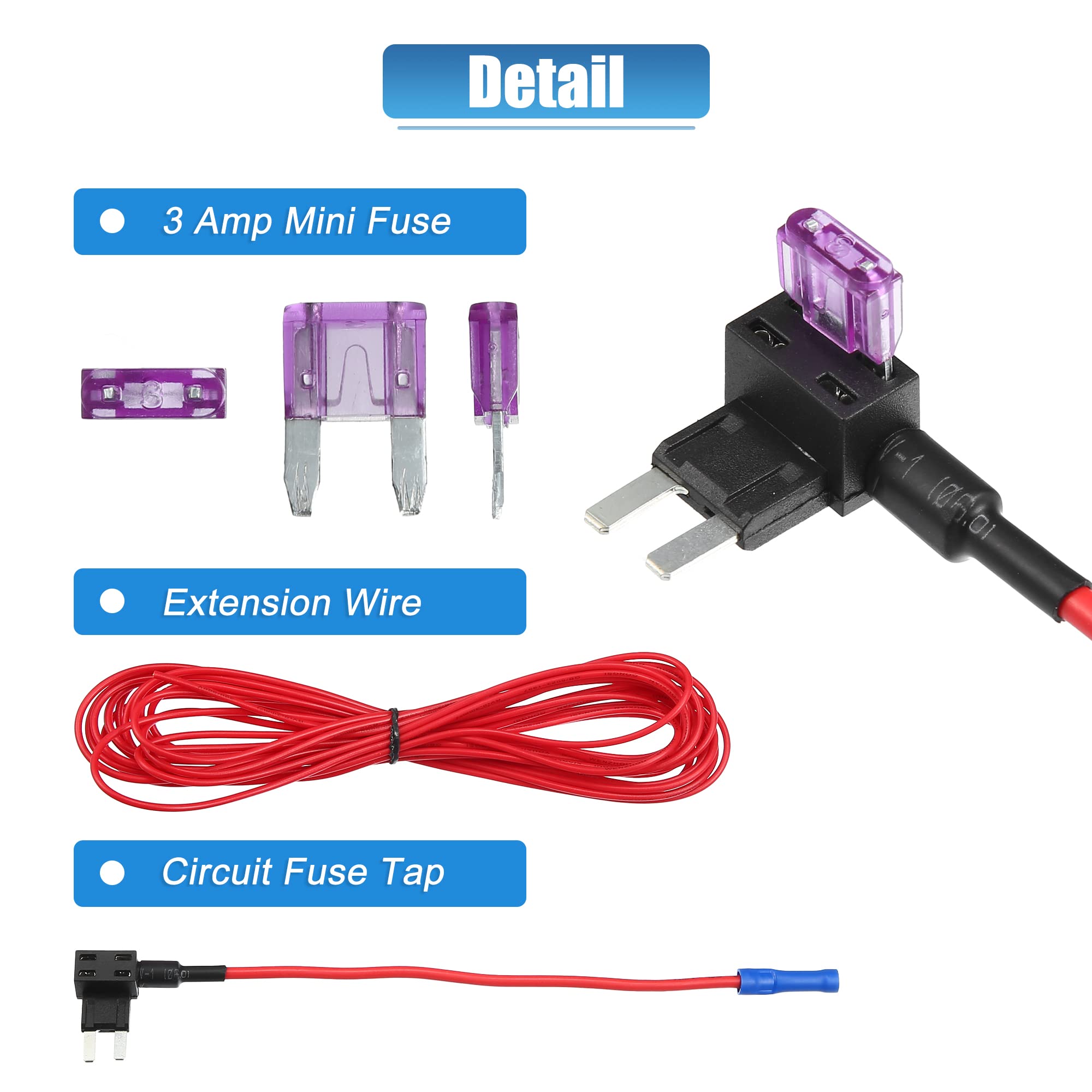 X AUTOHAUX Car Add an Amp Amplifier Adapter Interface to Radio System for Ford 2011-2018 with Red Extension Wire