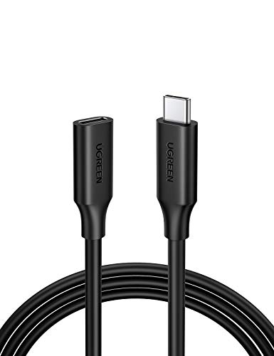 UGREEN USB Type C Extension Cable (10Gbps), USB 3.2 Type C Male to Female Fast Charging, Thunderbolt 3 Compatible with MacBook Pro iPad Pro Dell XPS Surface Switch DJI Mavic Dongle Hub,3FT