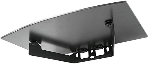 Mount World 1444 Compact Glass Component Single Shelf for DVD Player, Blu-ray Player, Cable Box, Satellite, Wii and Video Accessories (14.17" Wide X 9.84" Deep X 1" Height)