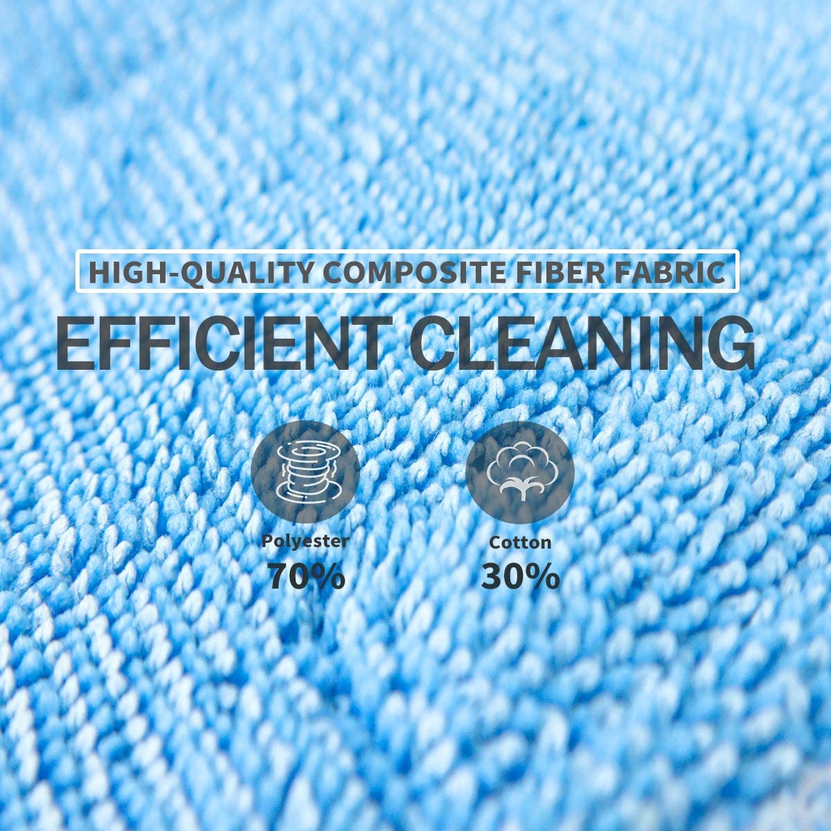 sandoo Steam Mop Pads, 4 Pack Household Washable Pads for SC1050 Steam Mop, Replacement Microfiber Mop Pads, with Touch Fastener, for Various Floors, 2 White and 2 Blue, SC0001
