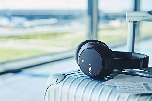 Sony Noise Cancelling Headphones WHCH700N: Wireless Bluetooth Over the Ear Headset with Mic for phone-call and Alexa voice control - Black