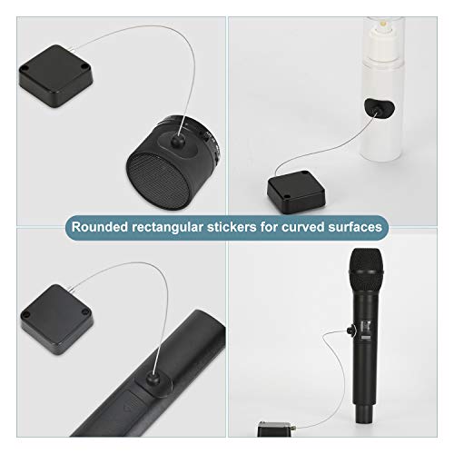 LORADAR Retractable Cable Lock with Double-Sided Adhesive, Remote Control Security Lock , Remote Control Anti-Lost Rope for TV, DVD, Hardware Cable Lock ,No More Searching for The TV Remote .