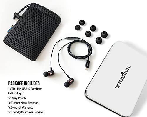 USB C Headphones, USB Type-C Wired Earphones in-Ear Earbuds Headset with Mic and Volume Control Compatible with iPad Pro, Samsung Galaxy S22 S21 Ultra S20 S20 FE, Google Pixel Xiaomi Huawei Oneplus
