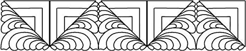 Full Line Stencil - Log Cabin Feather/Square Block Motif - Edge to Edge Stencil, Continuous Line Template for Free Motion Quilting, Domestic Machine, Hand or Long-Arm Quilting (30736)