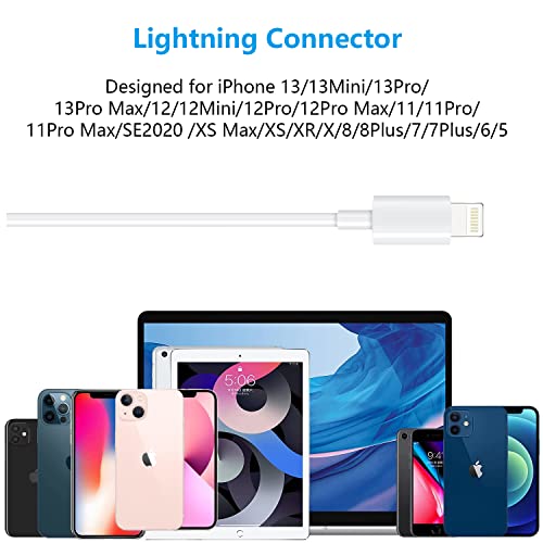 Apple Headphone Wired with Lightning Connector [Apple MFi Certified] in-Ear Noise Isolating iPhone Headphone Built-in Microphone & Volume Control Compatible with iPhone 13/12/11/SE/X/XR/8/7-All iOS