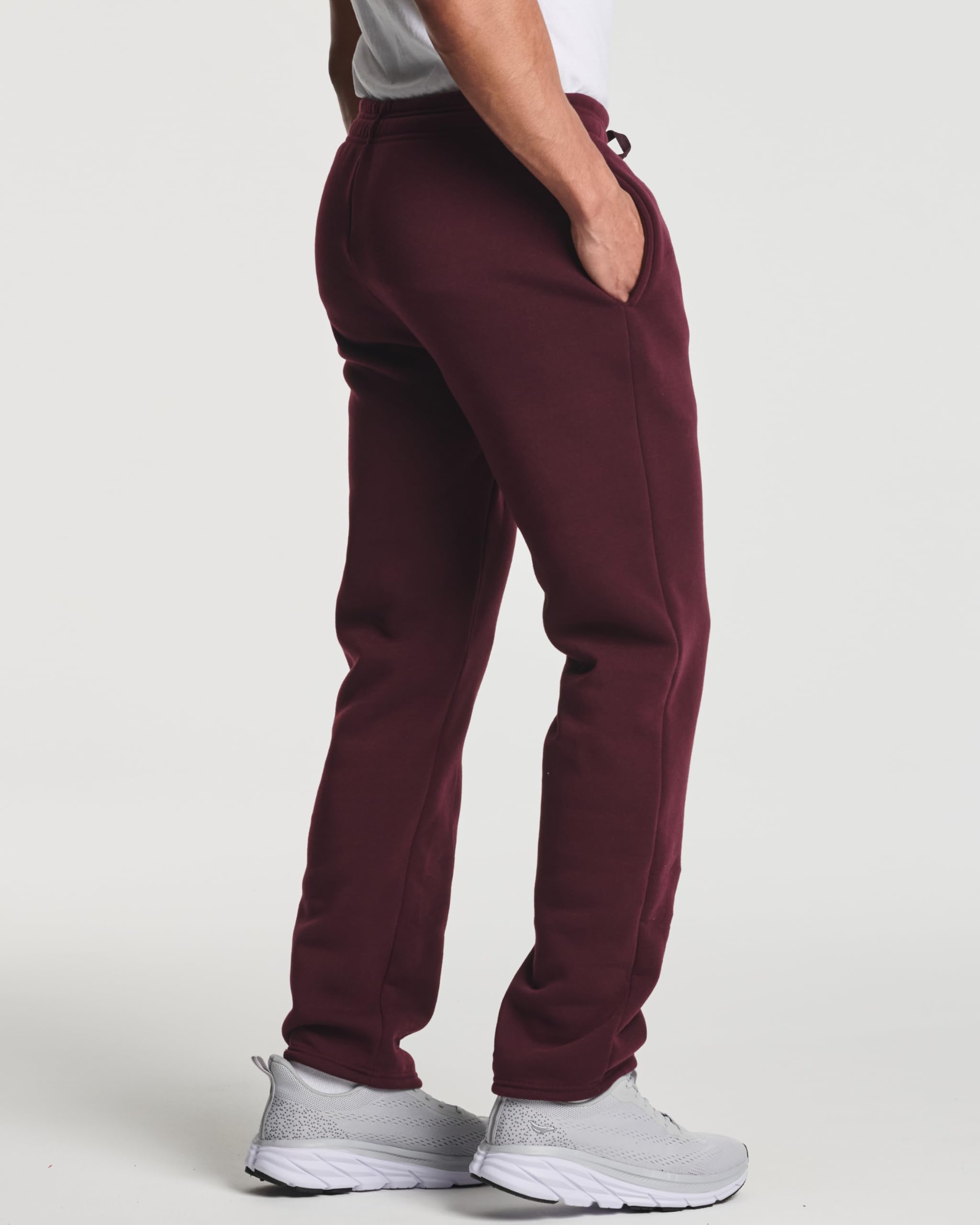 Real Essentials Men's Open Bottom Mens Sweatpant Men Tech Fleece Active Sports Sweat Sweats Athletic Training Pant Track Gym Running Casual Heavy Sweatpants Pockets Pants - Set 6, M, Pack of 3
