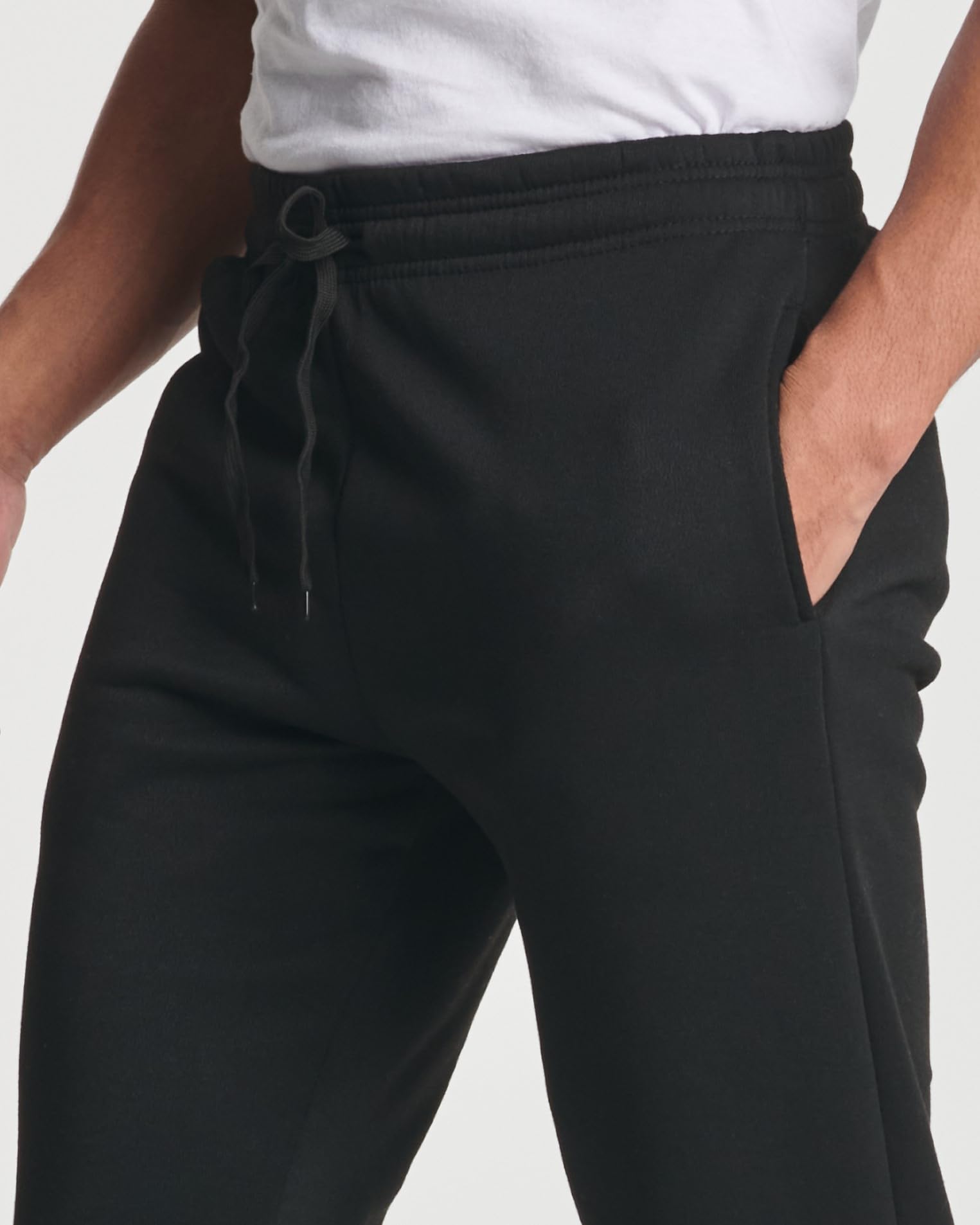 Real Essentials Men's Open Bottom Mens Sweatpant Men Tech Fleece Active Sports Sweat Sweats Athletic Training Pant Track Gym Running Casual Heavy Sweatpants Pockets Pants - Set 6, M, Pack of 3