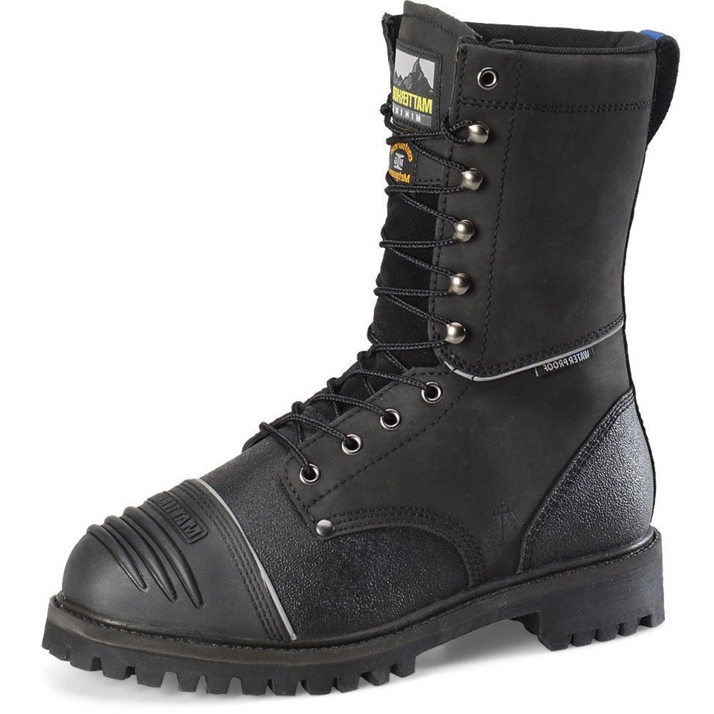 Matterhorn Men's 10" Waterproof NON-Insulated Contourical¬ Internal Metguard Boots, Black, 13 W